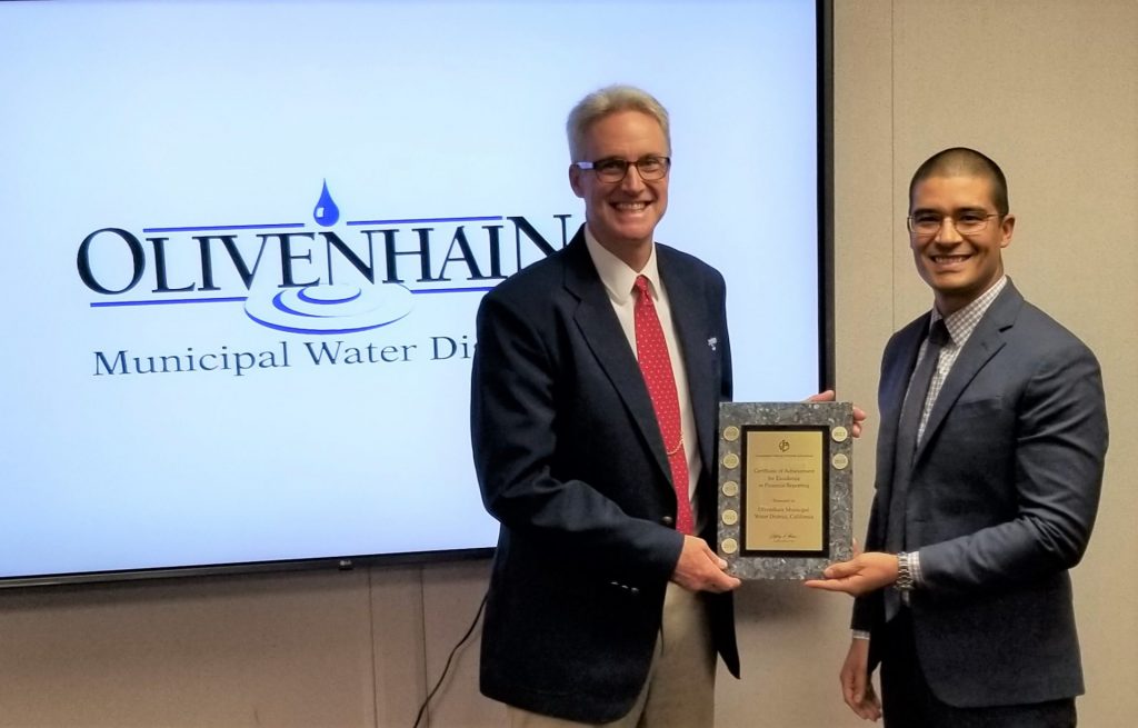 OMWD Honored for Transparent Financial Reporting | Olivenhain